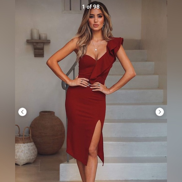 Hello Molly | Dresses | Hello Molly Dress Caruso Midi Asymmetrical ...